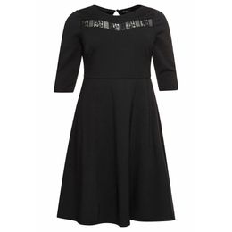 sheego Kleid Damen Gr&ouml;&szlig;e 44 schwarz Winterkleid