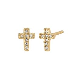 Elli Earrings 'Kreuz' female Gold size One Size