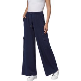 Heine Damen Jerseyhose mit Cargo-Taschen marine Gr&ouml;&szlig;e 48