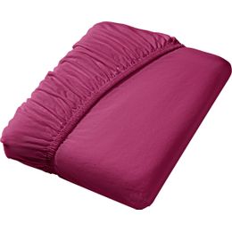 Irisette unisex Spannbetttuch beere Gr&ouml;&szlig;e 90x190 - 100x200 cm