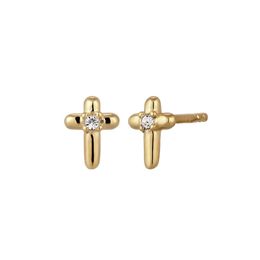 Elli Earrings 'Kreuz' female Gold size One Size