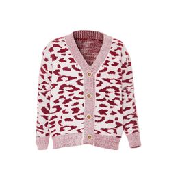 Poomi Strickjacke Damen Gr&ouml;&szlig;e M rosa / wei&szlig;