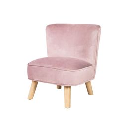 Roba Kindersessel 'Lil Sofa', bequem, Holzf&uuml;&szlig;e & Samtstoff Mauve | Gr.: onesize