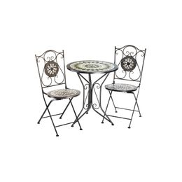 kobolo 3tlg. Set Garten-Sitz-Set GRAYMOSAICDUO in Grau | Gr.: onesize