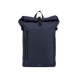 Sandqvist Stream Slim Rolltop - Rucksack 16" 65 cm (black) in navy | Gr.: onesize
