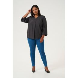 Kaffe curve Langarm-Bluse KCelse Regular fit in Black Oyster | Gr.: 52