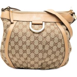 Gucci Hobo Bags - GG Canvas Abbey D Ring Crossbody - Gr. unisize - in Braun - f&uuml;r Damen