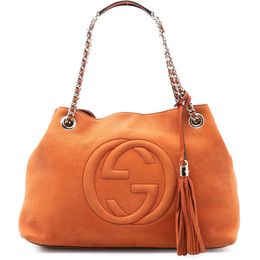 Gucci Shopper - Medium Nubuck Leather Soho Chain Tote - Gr. unisize - in Orange - f&uuml;r Damen