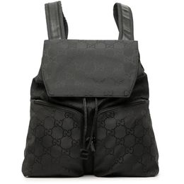 Gucci Rucks&auml;cke - GG Nylon Backpack - Gr. unisize - in Schwarz - f&uuml;r Damen