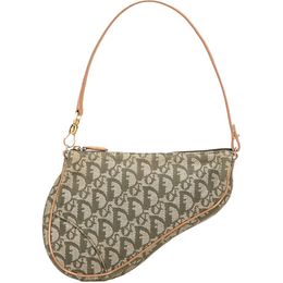 Christian Dior Hobo Bags - Mini Diorissimo Canvas Saddle Pochette - Gr. unisize - in Gr&uuml;n - f&uuml;r Damen