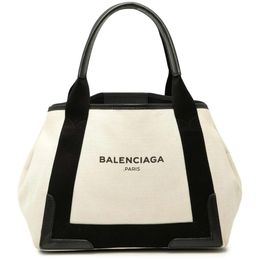 Balenciaga Shopper - Canvas Navy Cabas Tote S - Gr. unisize - in Wei&szlig; - f&uuml;r Damen