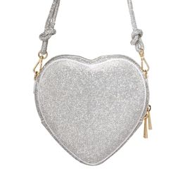 WEAT Crossbody Bags - Handtasche Big Heart Bag Crystal - Gr. unisize - in Silber - f&uuml;r Damen