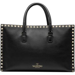 Valentino Garavani Hobo Bags - Leather Rockstud Convertible Tote - Gr. unisize - in Schwarz - f&uuml;r Damen