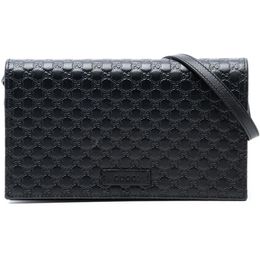 Gucci Hobo Bags - MicroGuccissima Wallet on Strap - Gr. unisize - in Schwarz - f&uuml;r Damen