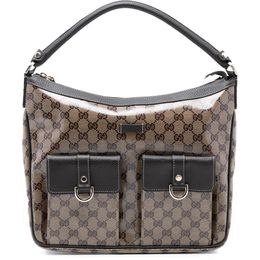 Gucci Crossbody Bags - GG Crystal Abbey D Ring Handbag - Gr. unisize - in Braun - f&uuml;r Damen
