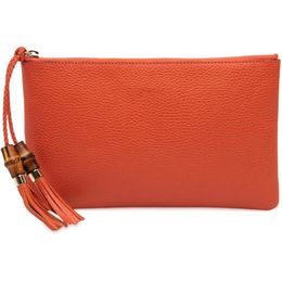 Gucci Clutches - Calfskin Bamboo Clutch - Gr. unisize - in Orange - f&uuml;r Damen
