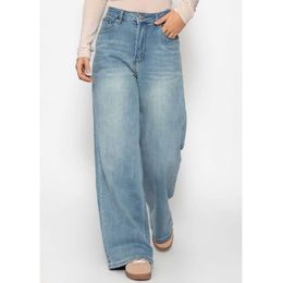 SASSYCLASSY Jeans mit weitem Bein in Blau | Gr.: 38