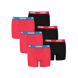Puma Boxershorts BASIC BOXER 6er Pack in 786 - Red / Black | Gr.: 176