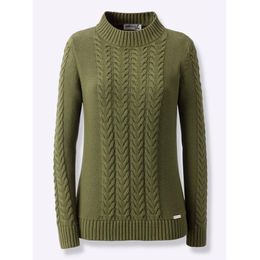 WITT WEIDEN Langarm-Pullover in oliv | Gr.: 36