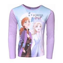 Disney Frozen Langarmshirt Frozen Elsa & Anna in Lila | Gr.: 128