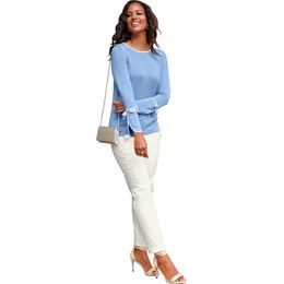 CR&Eacute;ATION L Damen Pullover mit Schleifen himmelblau Gr&ouml;&szlig;e 38