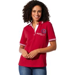 Damen Poloshirt aus reiner Baumwolle erdbeere, Gr&ouml;&szlig;e 36