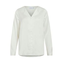 Vila VIELLETTE V-NECK L/S SATIN SHIRT in Snow White | Gr.: 40