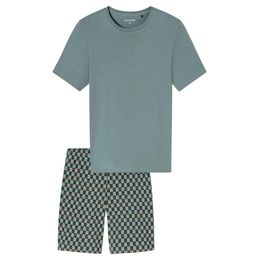 Schiesser Short Pajamas 'Casual Essentials' male Green size 48