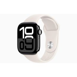 Apple Watch Series 10 (2024) GPS 42 mm - Aluminium Diamantschwarz - Sportarmband Polarstern