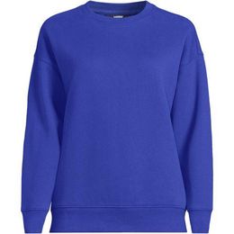 LANDS' END Sweatshirt SERIOUS SWEATS, Damen,  Blau, Elasthan/Baumwoll-Mischung/Polyester-Mischung, by Lands' End