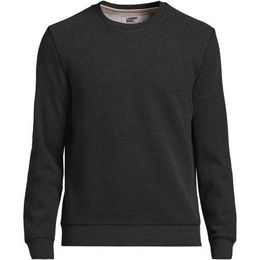 LANDS' END Rundhals-Sweatshirt SERIOUS SWEATS, Herren,  Schwarz, Baumwoll-Mischung/Polyester-Mischung, by Lands' End