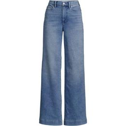 LANDS' END Recover Jeans High Waist mit weitem Bein, Damen,  Blau, by Lands' End