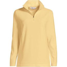 LANDS' END Anyweather Fleece-Pullover mit Rei&szlig;verschluss, Damen,  Gelb, Polyester, by Lands' End