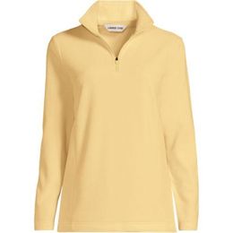 LANDS' END Anyweather Fleece-Pullover mit Rei&szlig;verschluss, Damen,  Gelb, Polyester, by Lands' End
