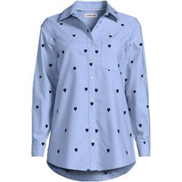 LANDS' END Langarm Oxford-Hemd, Damen,  Blau, Baumwolle, by Lands' End