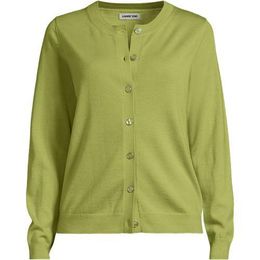 LANDS' END Merino-Cardigan f&uuml;r Damen in Petite-Gr&ouml;&szlig;e, Damen, size: petite, Gr&uuml;n, Wolle, by Lands' End