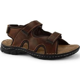 LANDS' END Trekking-Sandalen, Herren,  Beige, Leder, by Lands' End