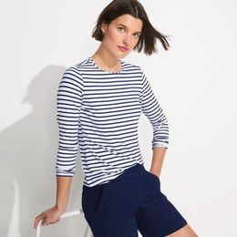 LANDS' END Badeshirt Print, Damen,  Wei&szlig;, Nylon-Mischung, by Lands' End