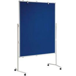 Maul Moderationstafel Maulpro Standfu&szlig; Rollen 61 x 160 x 195 cm blau wei&szlig;
