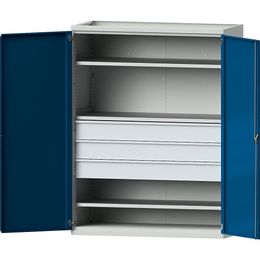 ANKE Schwerlastschrank JUMBO mit 3 Fachb&ouml;den, 3 Schubladen &agrave; 180 mm, HxBxT 1950 x 1484 x 690 mm