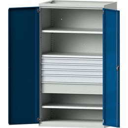 ANKE Schwerlastschrank mit 3 Fachb&ouml;den, 5 Schubladen, HxBxT 1950 x 1084 x 690 mm