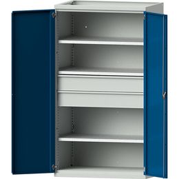 ANKE Schwerlastschrank mit 3 Fachb&ouml;den, 2 Schubladen, HxBxT 1950 x 1084 x 690 mm