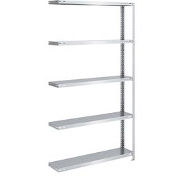 eurokraft pro Lager-Schraubregal, Bauart mittelschwer, beidseitig, HxBxT 2000 x 1000 x 300 mm, verzinkt, Anbauregal