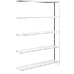 eurokraft pro Lager-Schraubregal, Bauart mittelschwer, beidseitig, HxBxT 2000 x 1300 x 300 mm, lichtgrau, Anbauregal