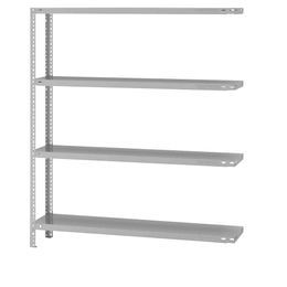 eurokraft pro Lager-Schraubregal, Bauart mittelschwer, beidseitig, HxBxT 1500 x 1300 x 300 mm, lichtgrau, Anbauregal