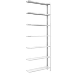 eurokraft pro Schraubregal, Bauart leicht, doppelseitig, HxBxT 3000 x 1000 x 300 mm, grau, Anbauregal