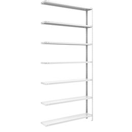 eurokraft pro Schraubregal, Bauart leicht, doppelseitig, HxBxT 3000 x 1300 x 300 mm, grau, Anbauregal