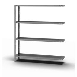 eurokraft pro Schraubregal, Bauart leicht, doppelseitig, HxBxT 1500 x 1300 x 300 mm, verzinkt, Anbauregal