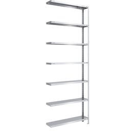 eurokraft pro Schraubregal, Bauart leicht, doppelseitig, HxBxT 3000 x 1000 x 300 mm, verzinkt, Anbauregal