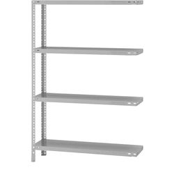 eurokraft pro Schraubregal, Bauart leicht, doppelseitig, HxBxT 1500 x 1000 x 300 mm, grau, Anbauregal